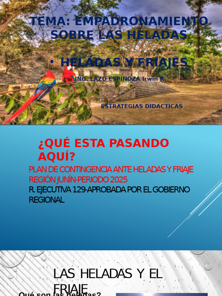 Estrategias ante Heladas y Friaje 2025 | PDF | Ciencias de la Tierra ...