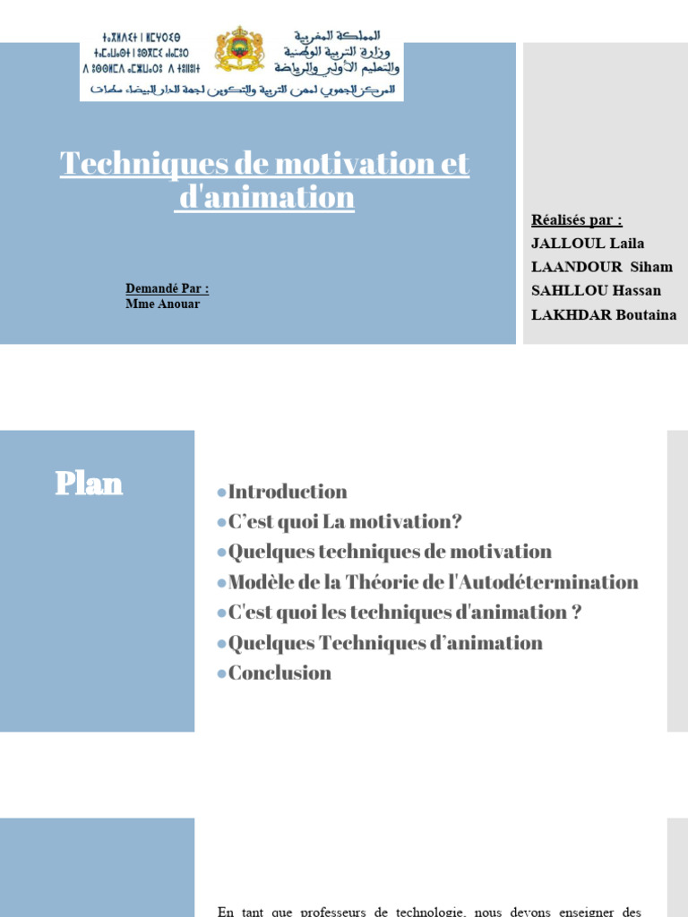 Techniques D Animation | PDF | Motivation | Motivant