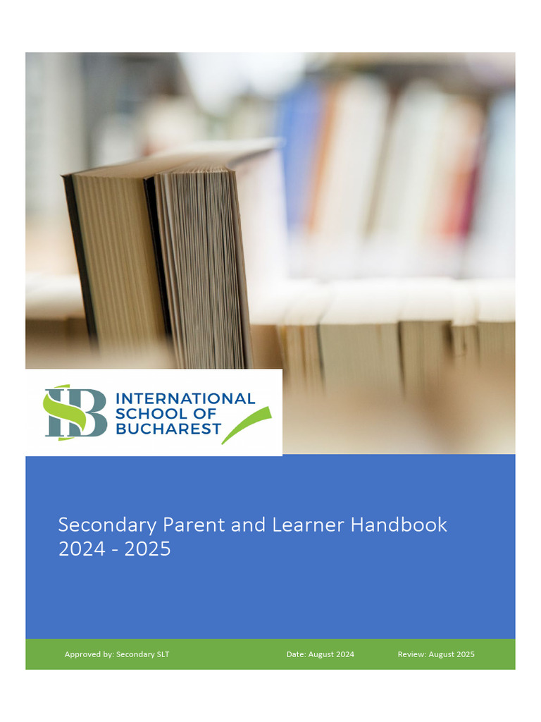 Secondary Parent and Learner Handbook 2024 2025 | PDF | Learning | Sweater