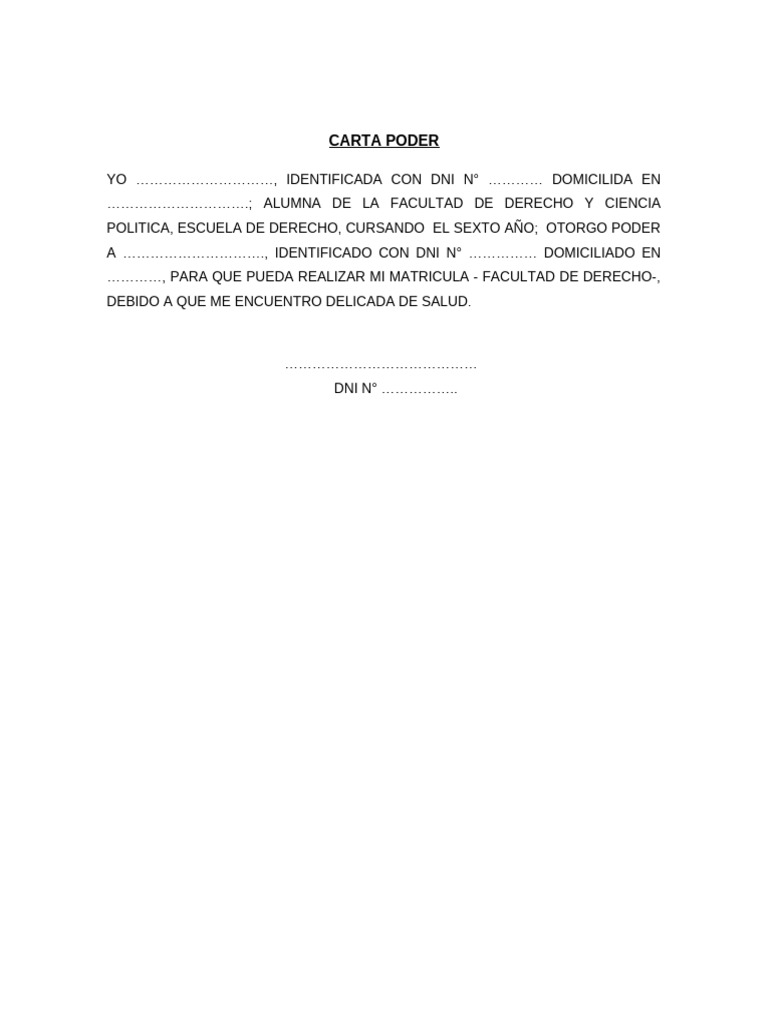 Carta Poder Simple | PDF