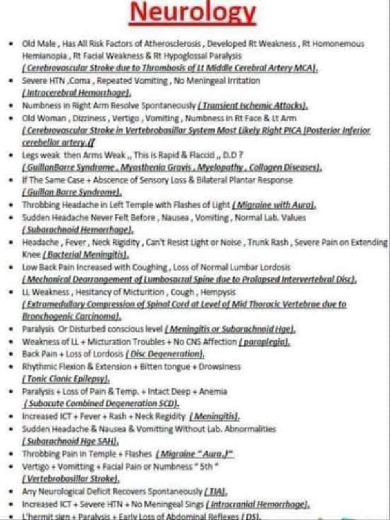 Diagnostic Points Medicine-2 | PDF
