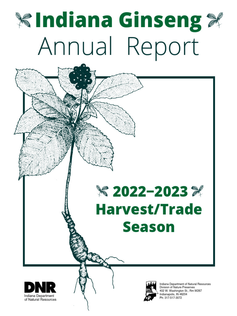 Indiana Ginseng Harvest Report 2022-23 | PDF | United States Fish And ...