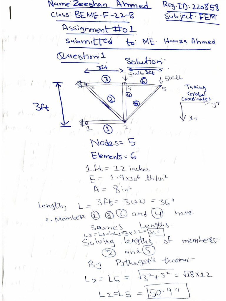 Fem Assignment 01 | PDF