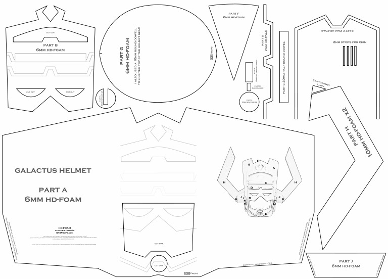 Galactus Helmet Template SKS Props | PDF