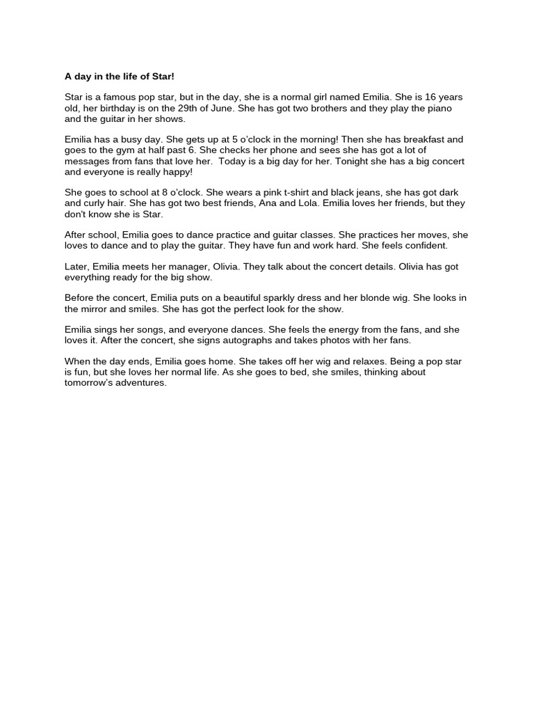 A Day in The Life of A Pop Star | PDF