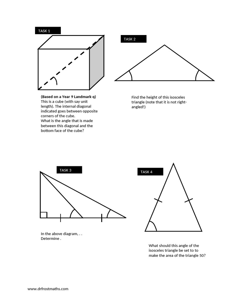 Trig Group Puzzles Mostly Angles | PDF