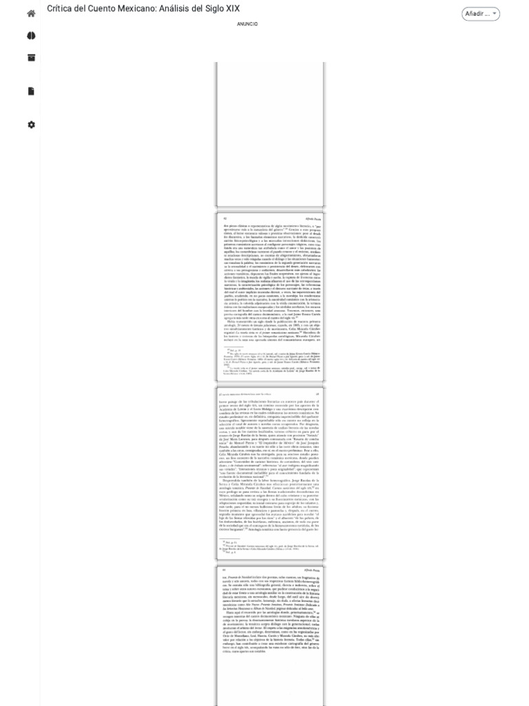 Crítica Del Cuento Mexicano - Análisis Del Siglo XIX | PDF