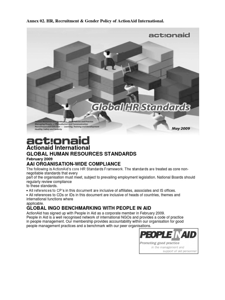 ActionAid Global HR Policy Framework | PDF | Salary | Employee Benefits