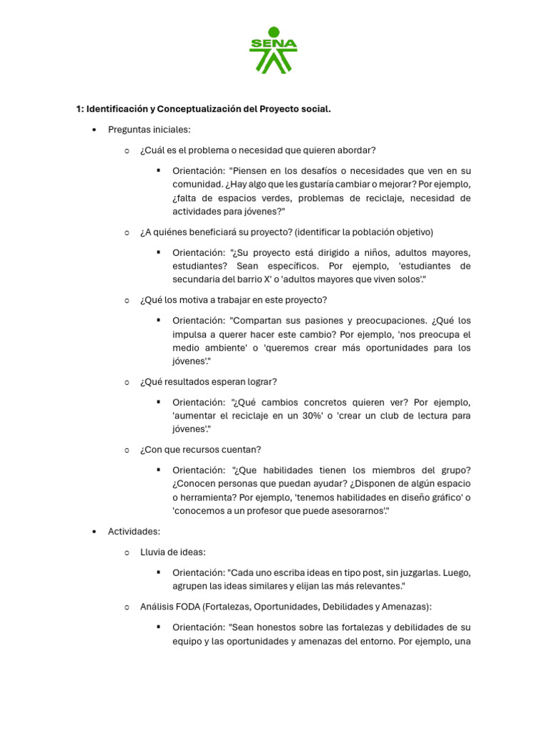 Actividad de Ejecucion y Formulacion de Proyectos - Compressed | PDF