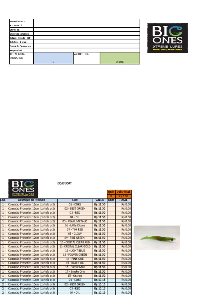 Big Ones Soft Anzóis 2024 | PDF | Color