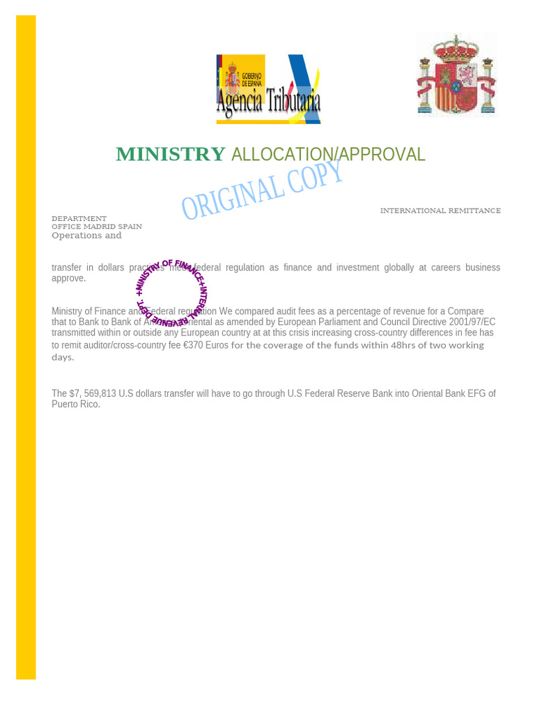Ministry: Allocation/Approval | PDF