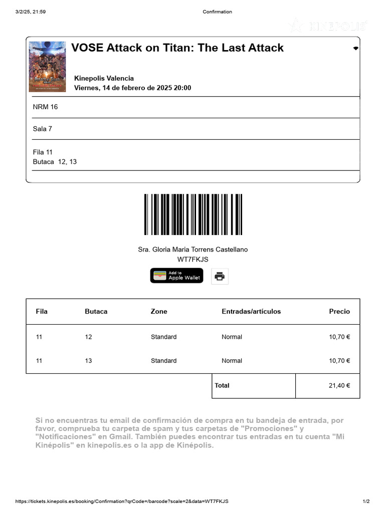 Confirmationentradas Atack | PDF | Software | Informática