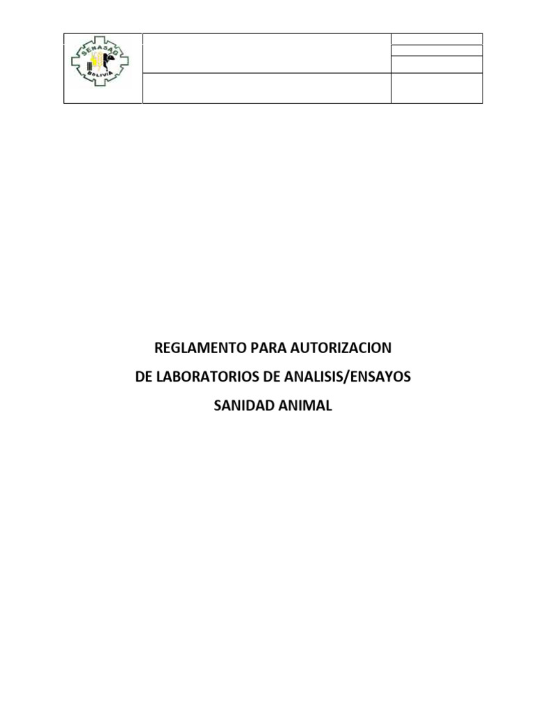 Normativa de Autorizacion de Laboaratorios SA UNALAB-Senasag | PDF | Laboratorios | Seguridad ...