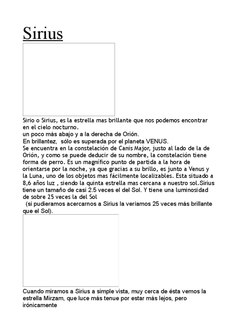 Sirius | PDF | Estrellas | Dom