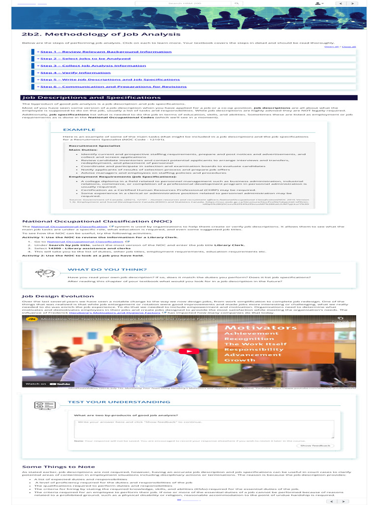 2b2. Methodology of Job Analysis | PDF | Organizational Behavior | Business