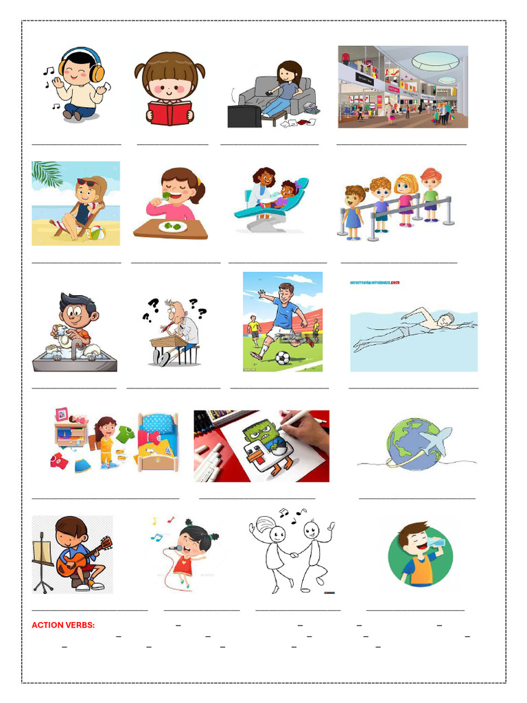 Vocabulary Action Verbs 6th Grade | PDF