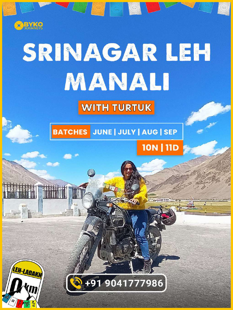 Srinagar Leh Manali Itinerary Compressed | PDF