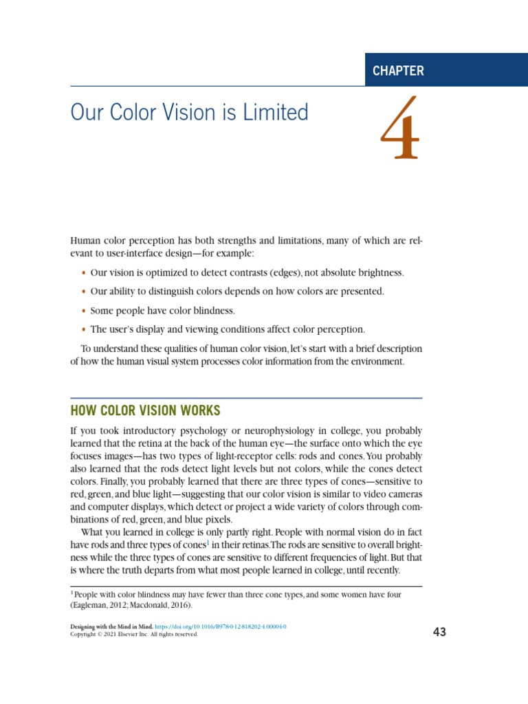 Designing for Limited Color Vision | PDF | Color | Retina