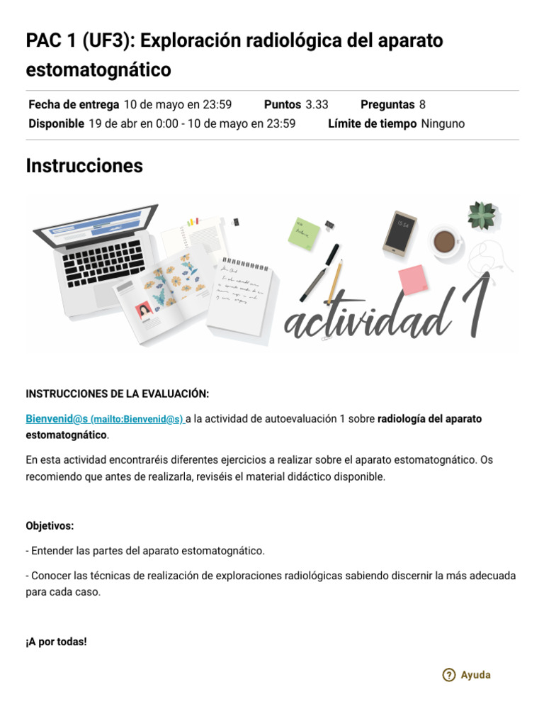 PAC 1 UF3 Exploración Radiológica Del Aparato Estomatognático M05 | PDF | Pruebas medicas ...