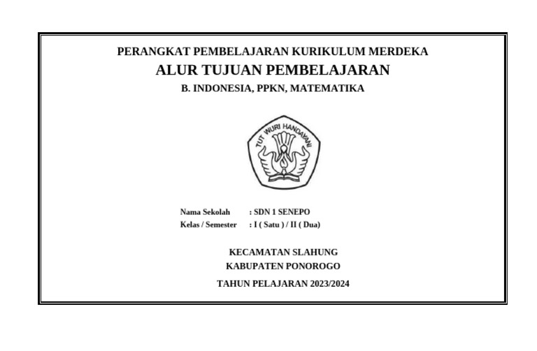Cover Promes Kurikulum Merdeka SDN 1 | PDF