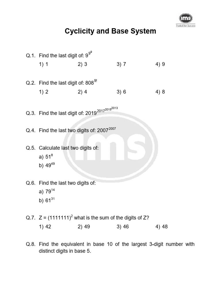 Cyclicity and Base System | PDF