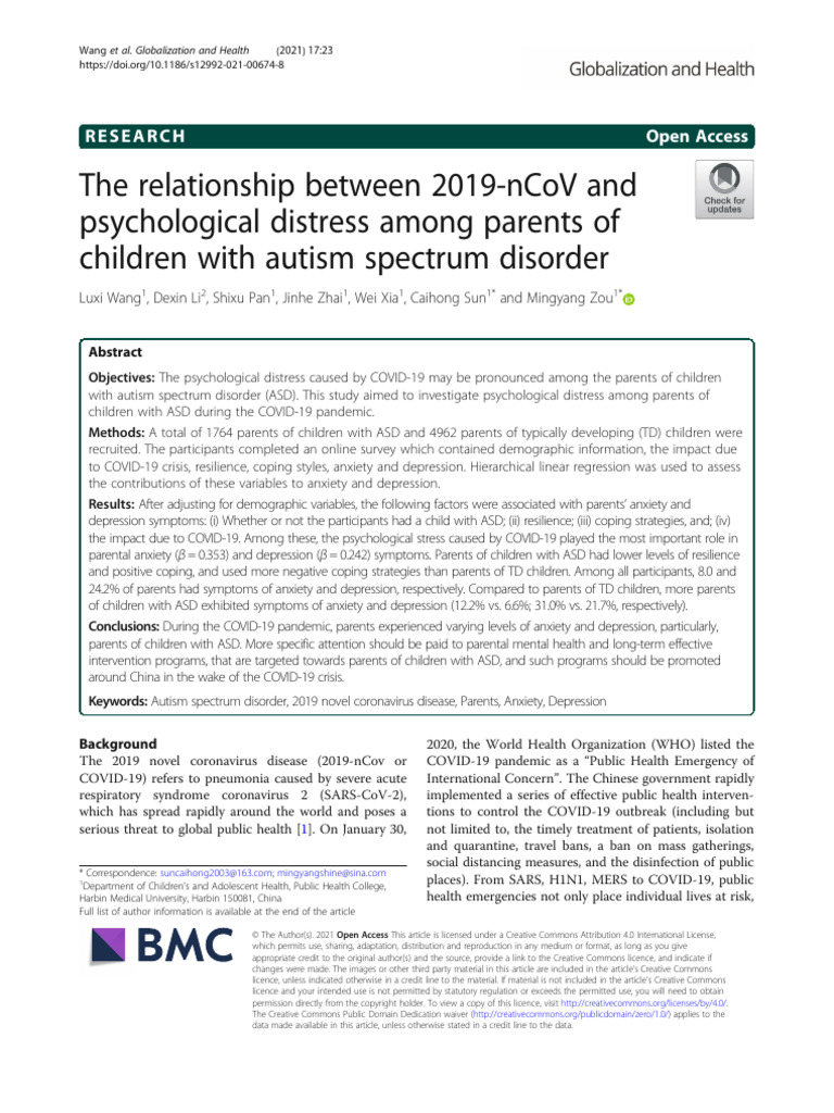 The Relationship Between 2019-Ncov and Psychological Distress Among ...