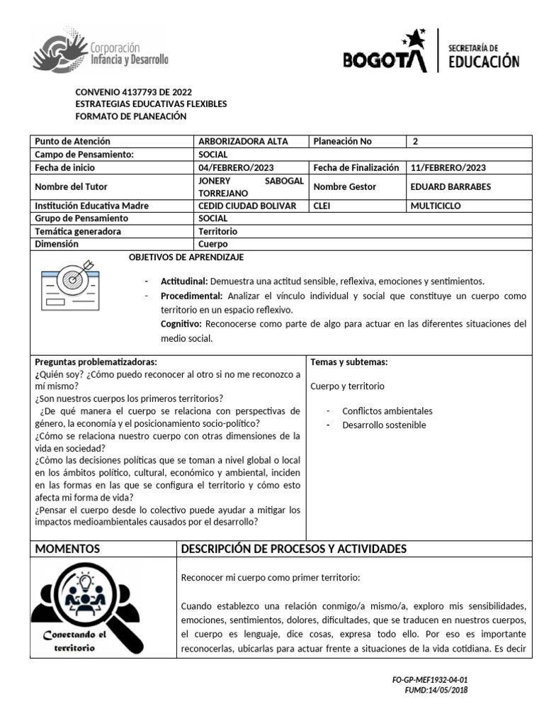Planeacion 2 - PS - Multiciclo - Febrero | PDF | Minería | Ciencias del comportamiento