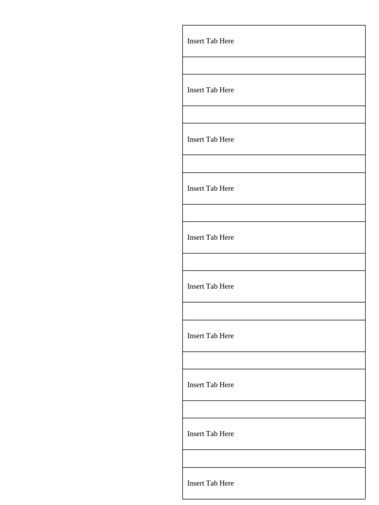 Oxford PrintableTemplate Dividers TOC 10tab CR213-10NSRD Word | PDF