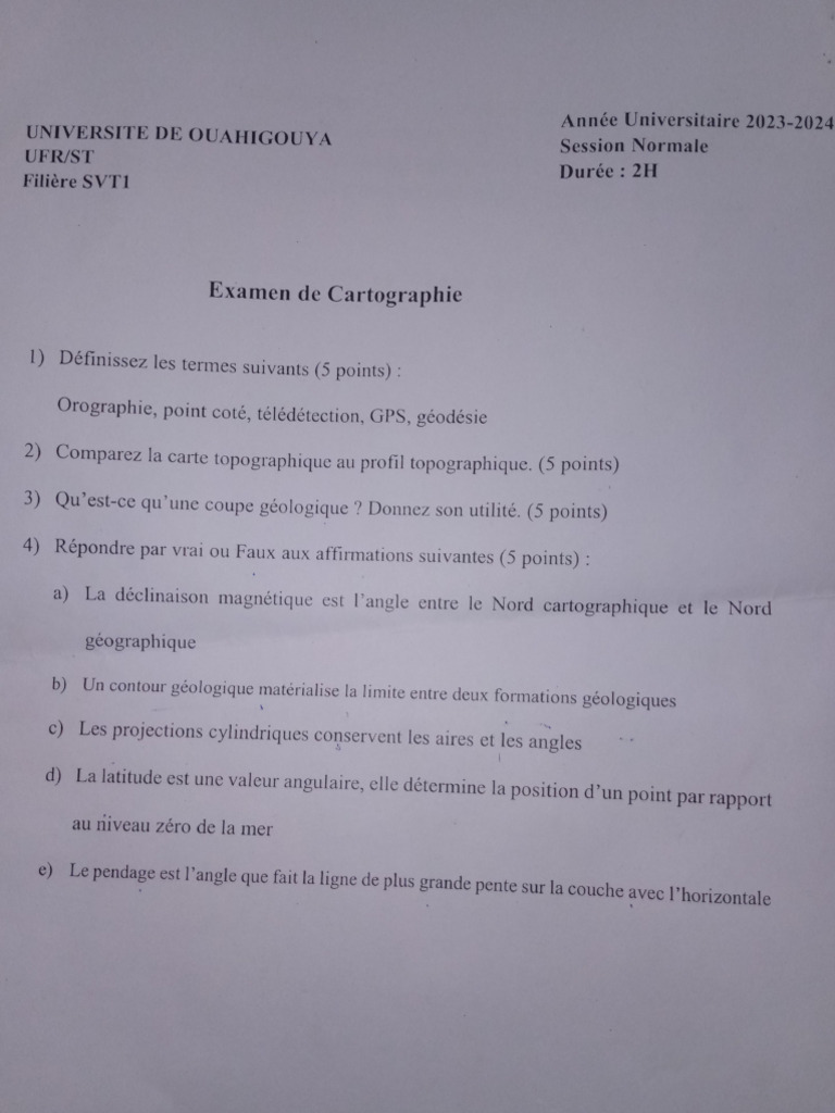 Devoirs de S2 Licence 1 | PDF