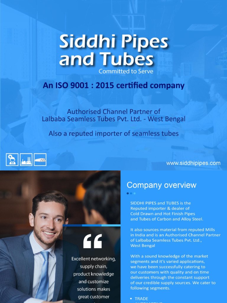 Siddhi Pipes and Tubes Brochure | PDF