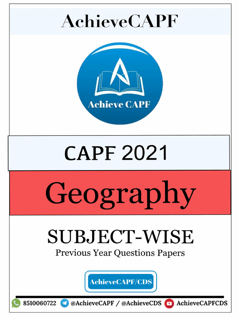 Capf 2021 Geography | PDF