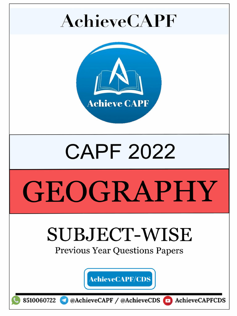 Capf 2022 Geography | PDF
