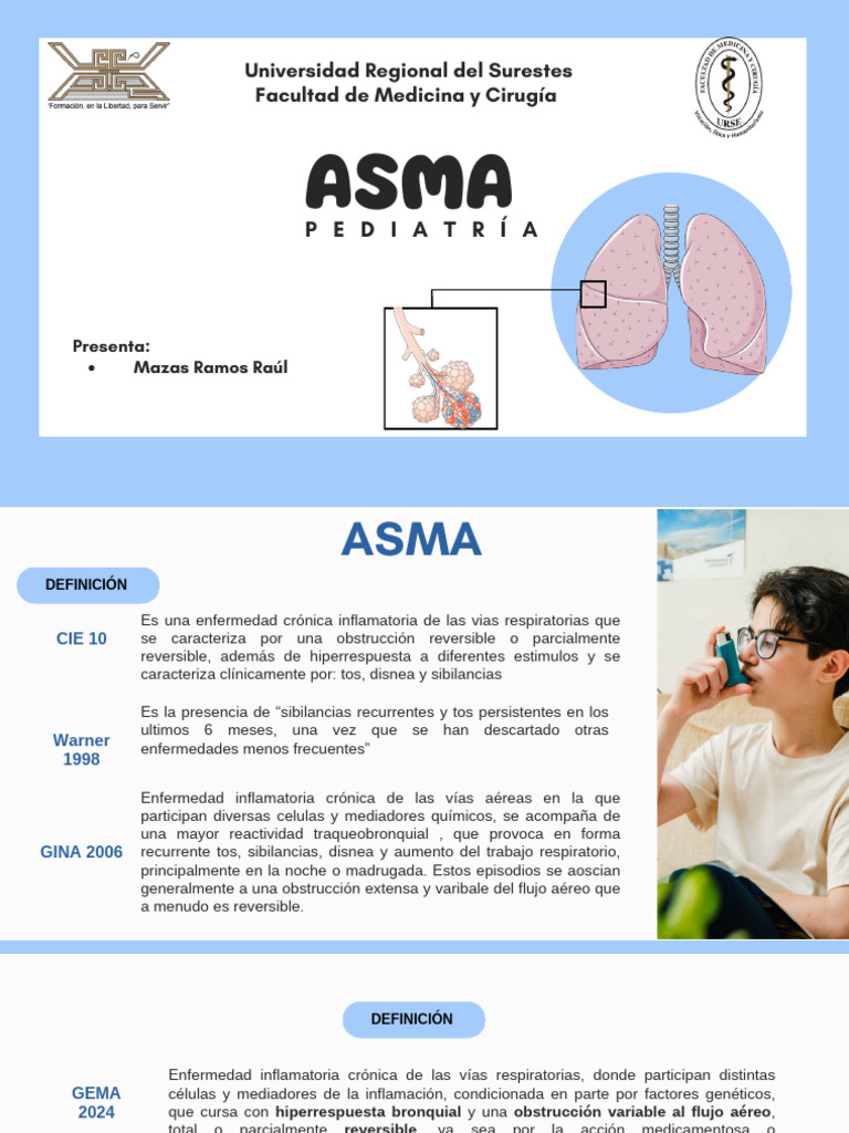 ASMA BRONQUIAL (PEDIATRÍA)_Presentación | PDF | Asma | Tos