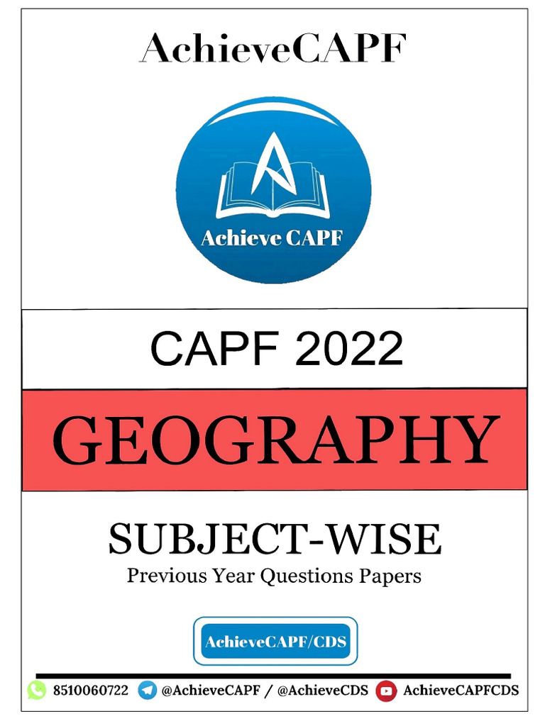 CAPF 2022 GEOGRAPHY-processed | PDF