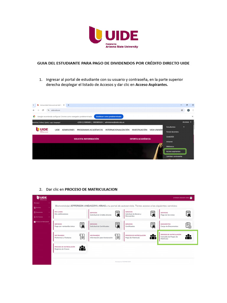 Manual Del Estudiante para Pagos de Dividendos Hub | PDF
