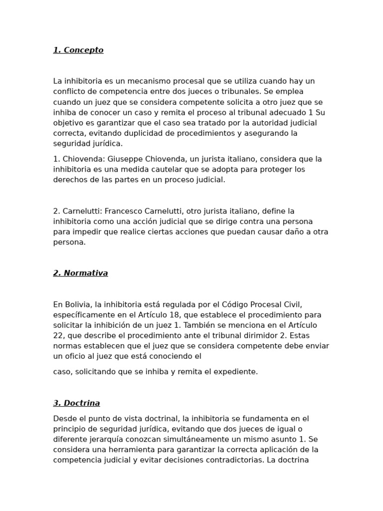 Inhibitoria Judicial | PDF | Juez | Ley procesal