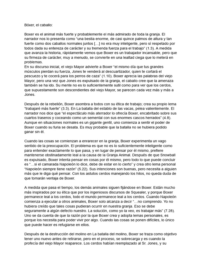 Bóxer, El Caballo | PDF