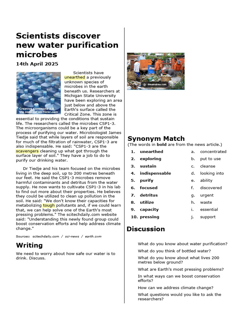 Water Purification M | PDF | Water | Microorganism