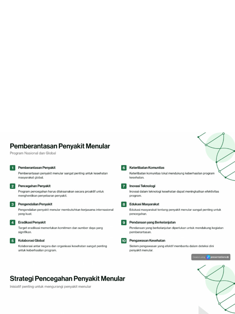 Program Penyakit Menular Nasional Dan Global | PDF