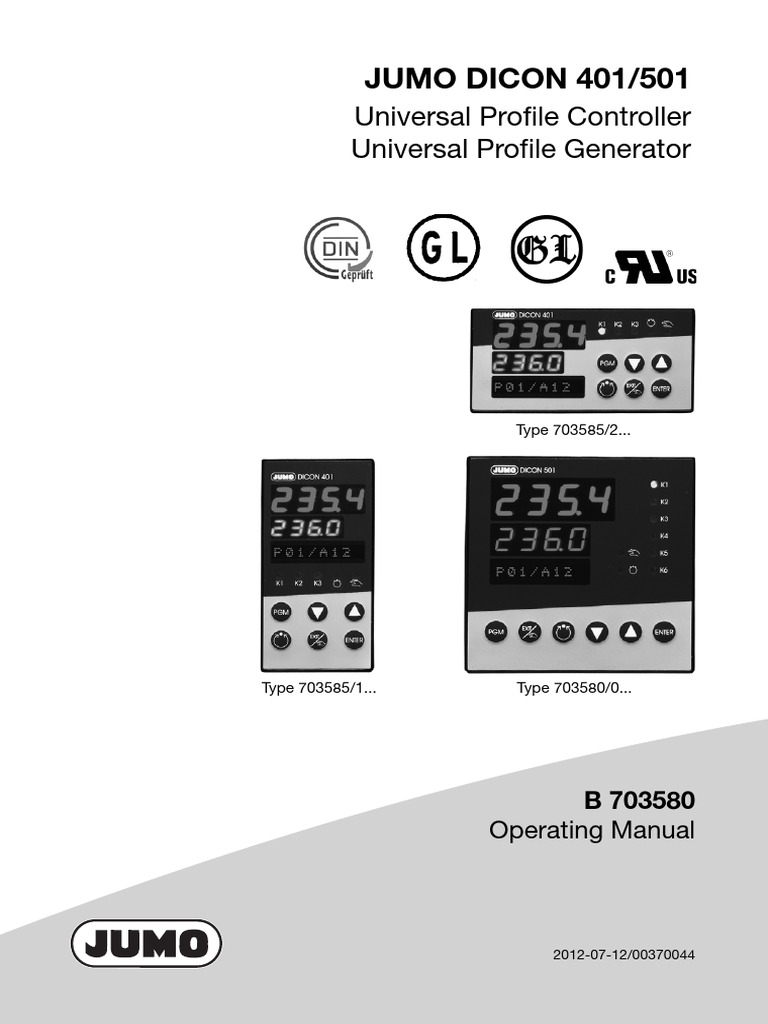 JUMO Controller (Daoda) | PDF | Thermocouple | Relay