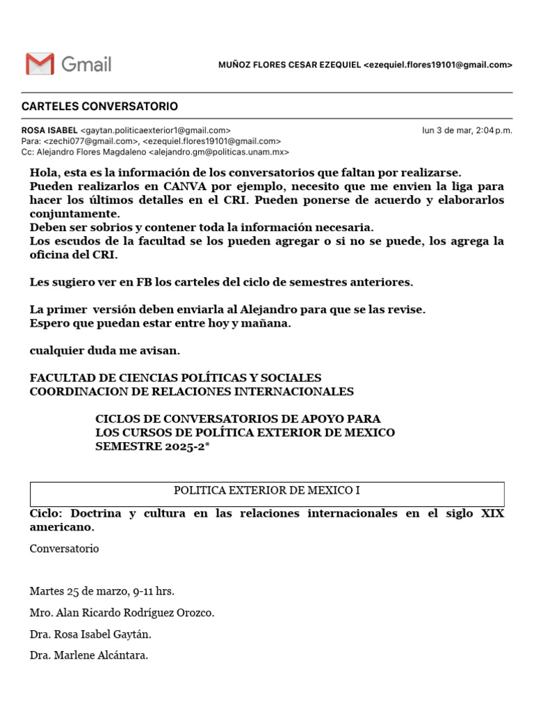 Carteles Conversatorio | PDF