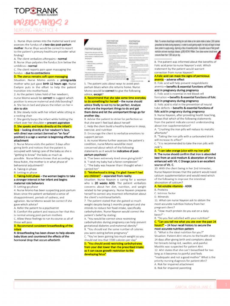 Preboard 2 NP4 Ratio | PDF