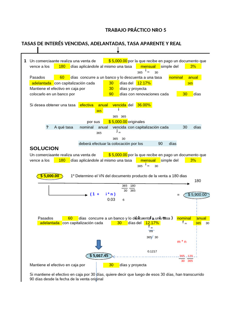 TP Nro 5 - Clase Nro 4 | PDF | Inflación | Bancario