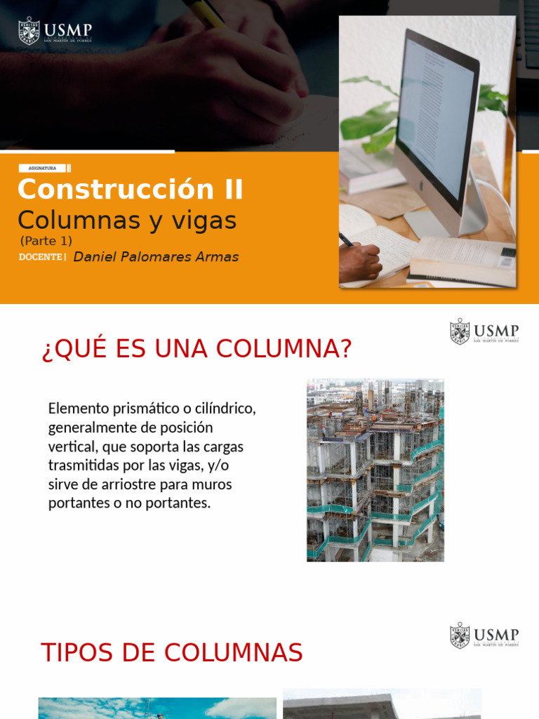 Módulo 1 - 06 Columnas y Vigas - Parte 1 | PDF | Hormigón | Columna