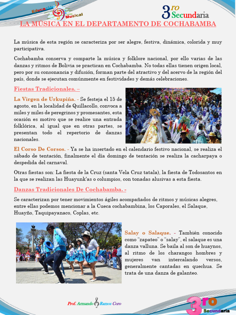 La Música en Cochabamba | PDF | Bailes