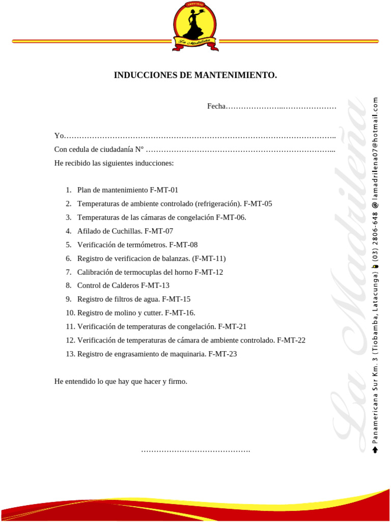 induciones respaldos | PDF
