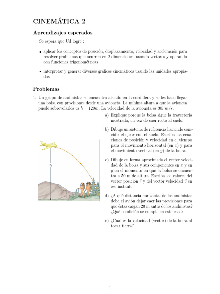 Gu_a_de_cinem_tica_2 | PDF | Velocidad | Cinemática