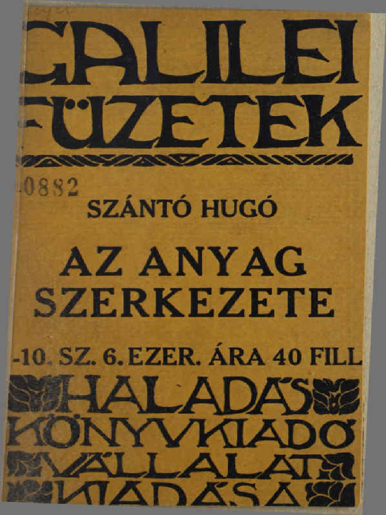Szántó Hugó - Az Anyag Szerkezete (24% Lett) | PDF
