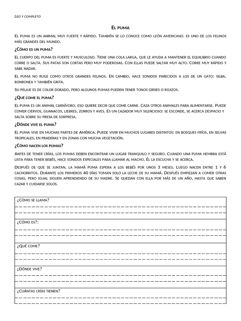 El Puma | PDF