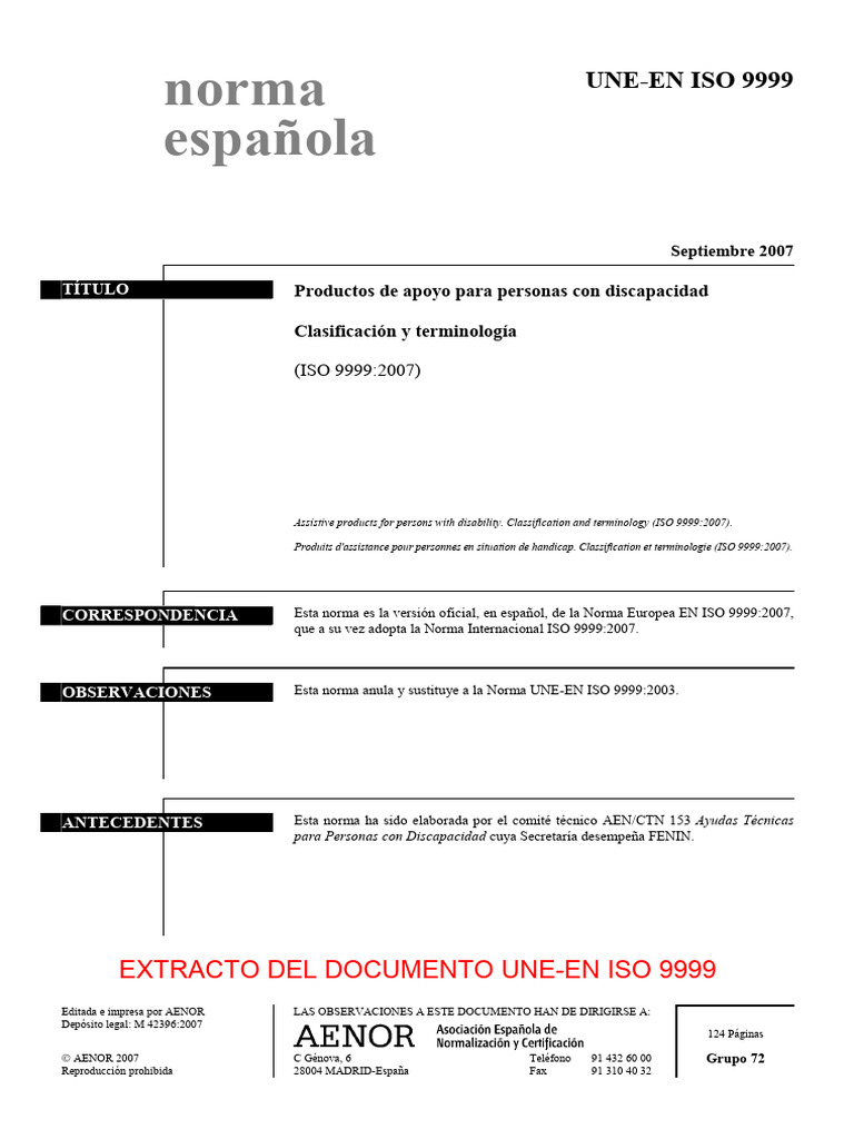 (Ex) Une-En Iso 9999 2007 | PDF